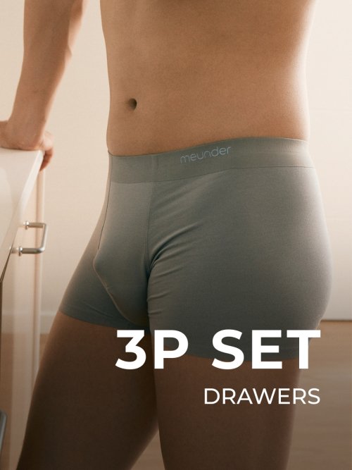 MUSINSA公式 | MEUNDER [M] Signature wooden panties draws 50 3P