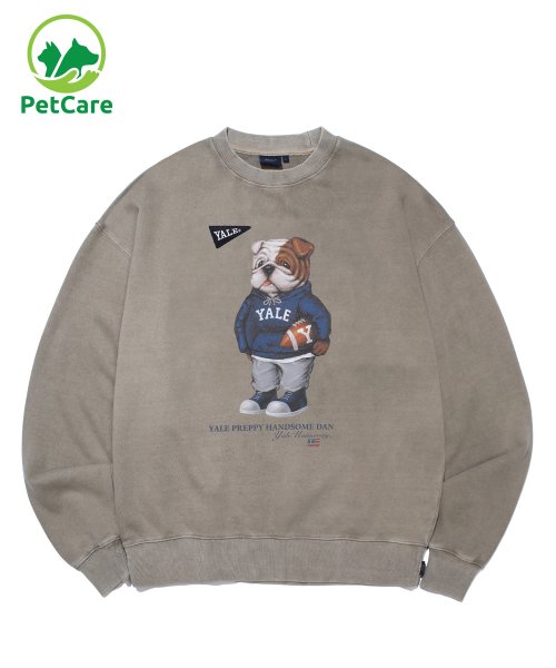 MUSINSA | YALE PREPPY UNIVERSITY DAN WAPPEN CREWNECK PG BROWN