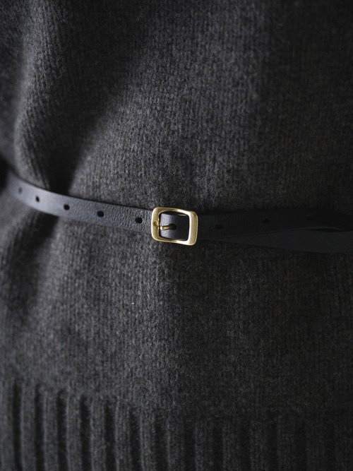 MUSINSA | YURT Basic Slim Belt_Black