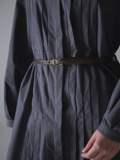 MUSINSA | YURT Basic Slim Belt_Choco