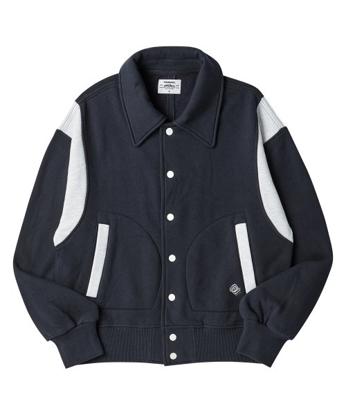 MUSINSA | TRAVEL Scout Varsity Sweat-Jacket Navy