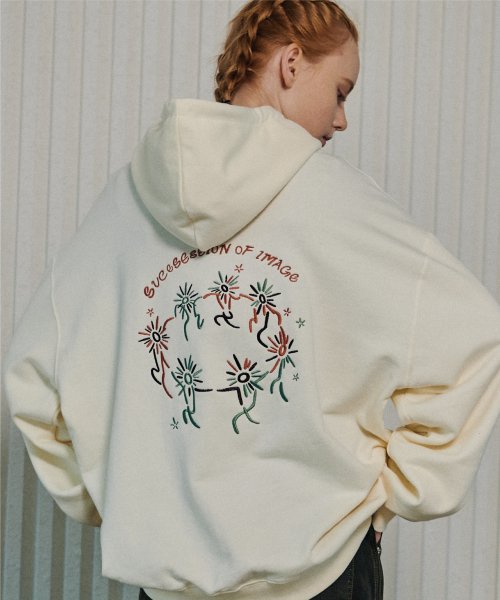 MUSINSA | CPGN STUDIO hand in hand embroidered hoodie cream