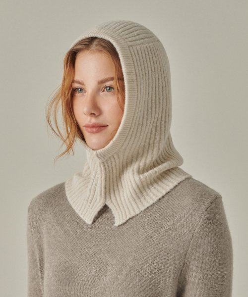 MUSINSA | MUSINSA STANDARD WOMAN Women's Soft Boucle Knit Balaclava [Cream]
