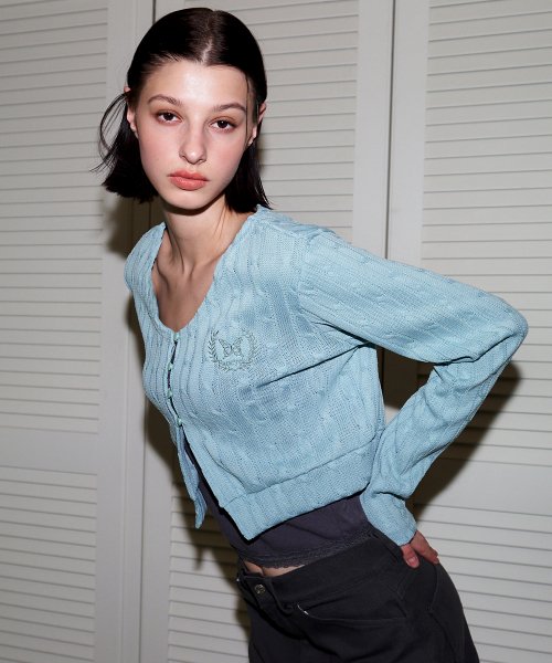 MUSINSA | FANCY CLUB [NF] Bayleaf Button Cardigan (MINT)_F22ZA925