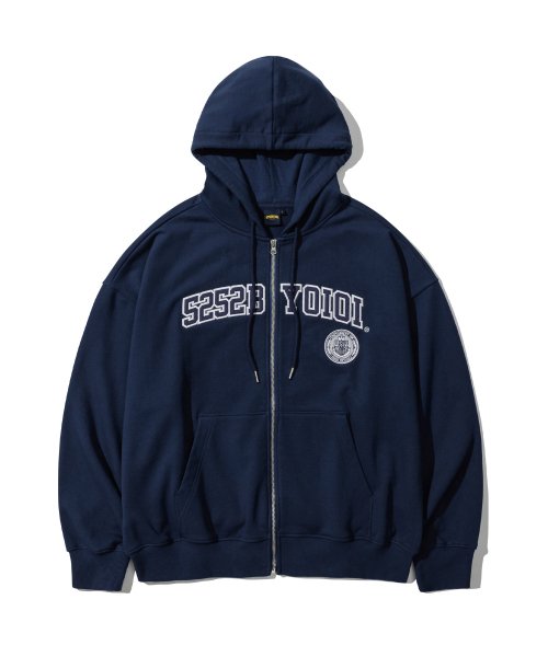 오아이오아이 컬렉션(OIOI COLLECTION) 5BO ARCH LOGO HOODED ZIPUP [NAVY] - 사이즈 ...
