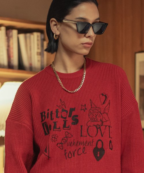 MUSINSA | BITTERCELLS Love Angel Knit - Red