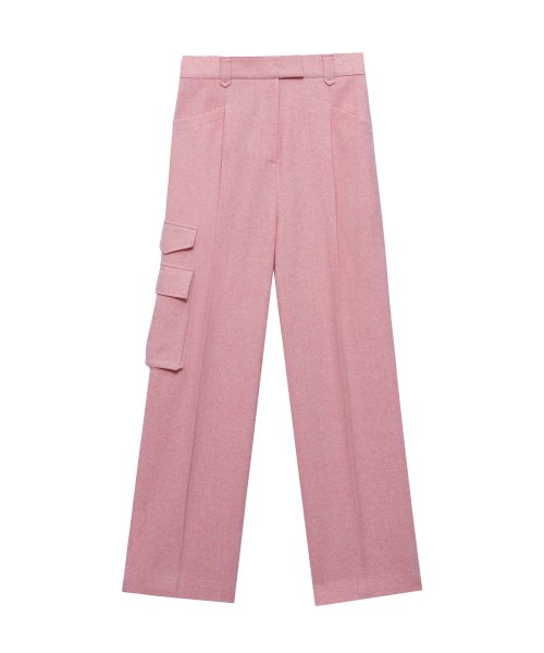 MUSINSA | INSTANTFUNK Wool Cargo Slacks - Pink