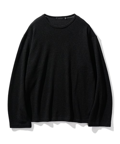 MUSINSA | VASTIC Loose Fit Hachi Knit_Black