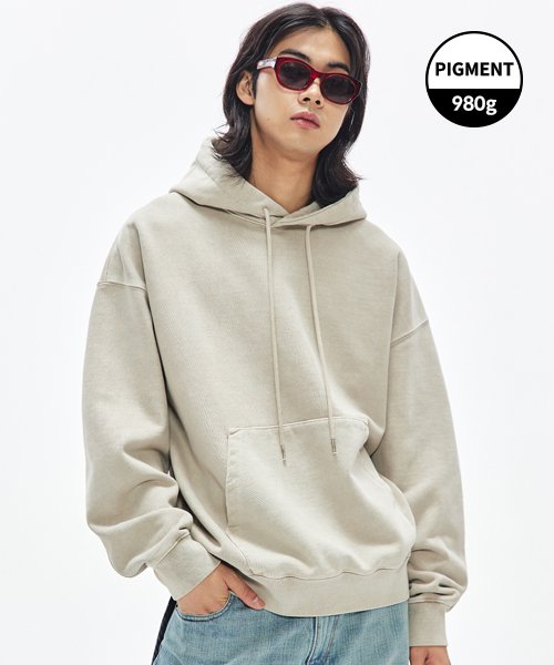 MUSINSA | SOVERMENT 980G Pigment Cut Hood - Peanut