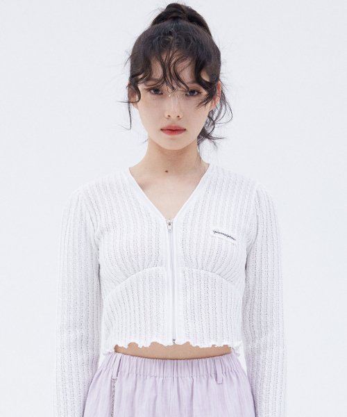 MUSINSA | PLASMA SPHERE Biscuit Cardigan [White]