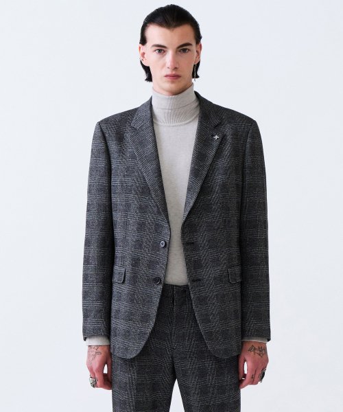 MUSINSA | STCO WARM Touch Stretch Set-up Jacket_Glen Check (Tapered Fit)