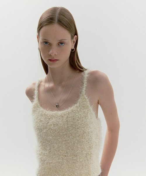 MUSINSA | SOFTSEOUL New Back String Sleeveless Knit Top [Ivory]