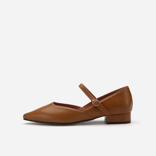 MUSINSA | SALT AND CHOCOLATE Pointed toe Mary Jane flat 412115010 (2cm ...