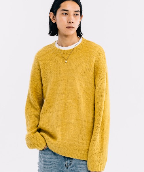 바스틱(VASTIC) 브러쉬 니트_머스타드 - 사이즈 & 후기 | 무신사