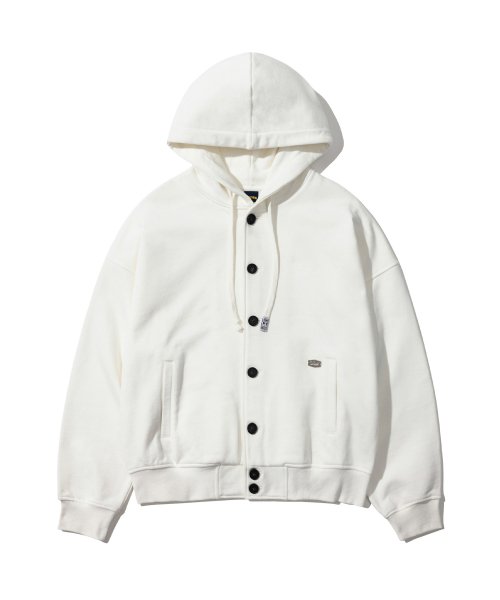 오아이오아이 컬렉션(OIOI COLLECTION) FIVETWO LOGO BADGE HOODED JACKET [OFF WHITE ...