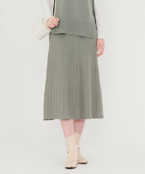 MUSINSA | CHASECULT Women's A-line knit skirt-BFRG6262C0S