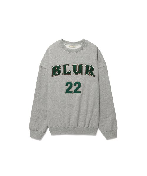MUSINSA | BLUR 22 CLASSIC VARSITY SWEATSHIRT - MELANGE GRAY