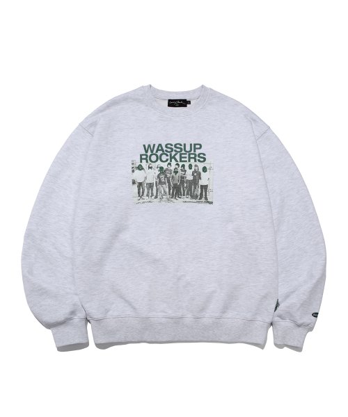 MUSINSA公式 | LARRY CLARK WASSUP ROCKERS CREWNECK LIGHT GRAY