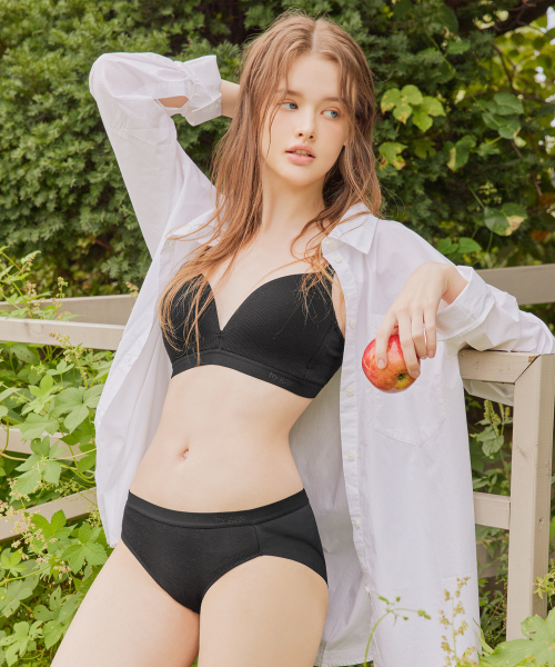 MUSINSA | HYGGE UNDERWEAR [COZY][SET] Cozy no-wire bra panty set 4Colors