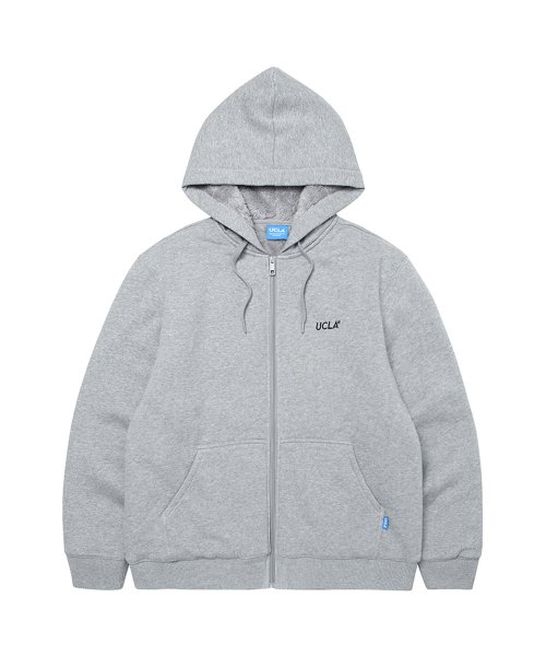 MUSINSA | UCLA Inner fur hood zip-up [M-GREY](UYAUJ10_51)