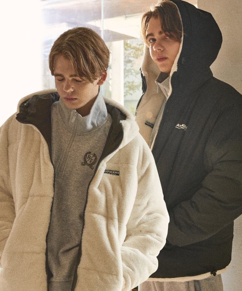 MUSINSA | RAYFIKERS Reversible Fleece Wellon Padding IVORY (MM4JU812-003)