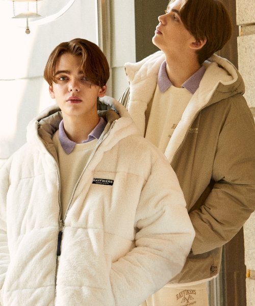 MUSINSA | RAYFIKERS Reversible Fleece Wellon Padding OFF WHITE ...