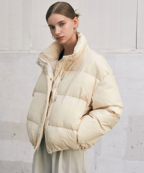 MUSINSA公式 | NICK&NICOLE HIGH NECK DUCK DOWN OVER PADDING_CREAM