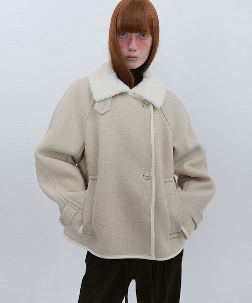 MUSINSA | AHWE Wool Cropped Jacket_IVORY