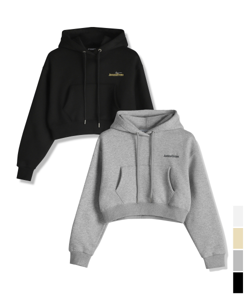 어반드레스(AVANDRESS) G.G CROP HOODIE - 4COL - 사이즈 & 후기 | 무신사