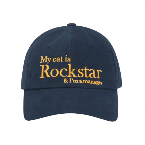 조거쉬(JOEGUSH) My cat is Rockstar Baseball cap (Navy) - 사이즈 & 후기 | 무신사
