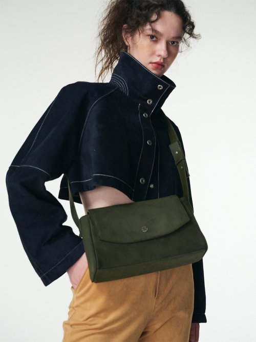 MUSINSA | SEMICODE capture bag mini_suede khaki
