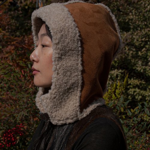MUSINSA | PHILOCALY Shearling Bonnet Hat (Chestnut)