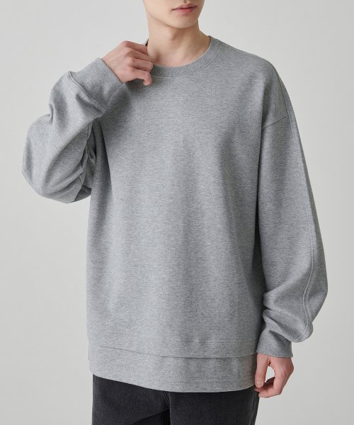 MUSINSA | MUSINSA STANDARD Flat Terry Oversized Double Layer Sweatshirt ...