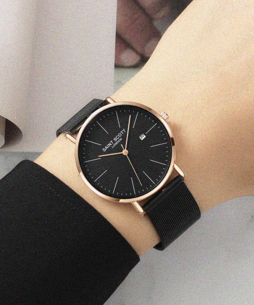 세인트스코트런던(ST.SCOTT LONDON) ST5504M-SET Time Label 타임레이블 데이트 스트랩 2종 남성 시계 ...