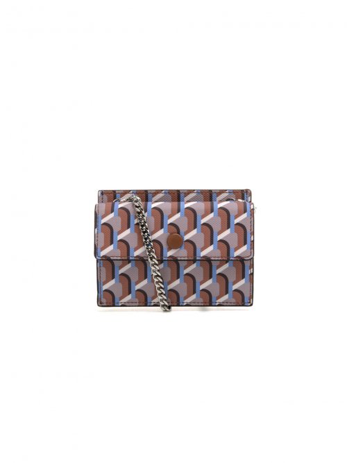 MUSINSA | ROSA.K Monogram Chain Cross Card Wallet Camel_RGWSWV531CM