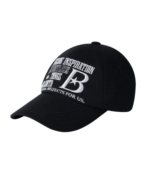 MUSINSA公式 | BAUF B LOGO Ball Cap [All Black]