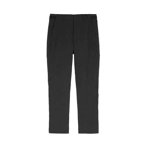 MUSINSA | AD HOC Men's side band tapered slacks (BLACK)