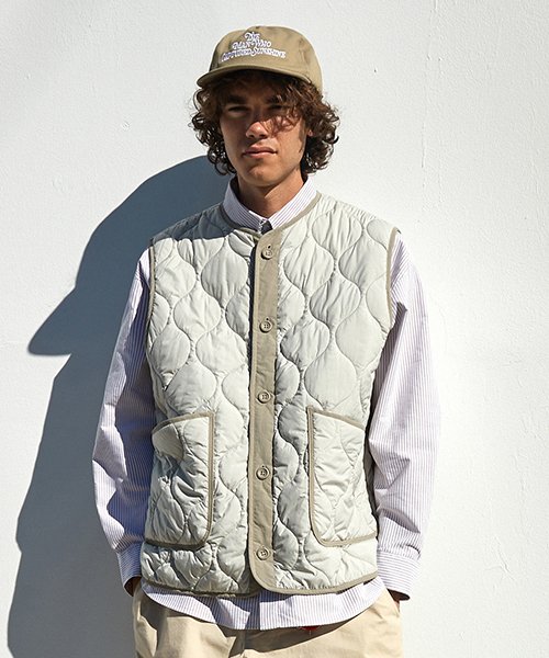 MUSINSA | FLUKE Overfit quilting vest light beige FVT203