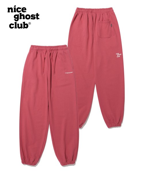 MUSINSA | NICE GHOST CLUB LOGO SWEAT PANTS_PINK(NG2DSUPA01A)