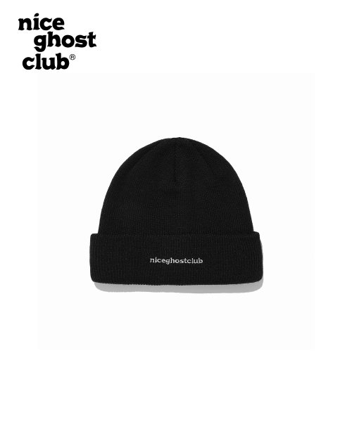 MUSINSA | NICE GHOST CLUB LOGO BEANIE_BLACK(NG2DSUAB26A)