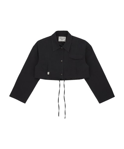 델리센트(DELICCENT) 크롭 셔츠형 점퍼 [NAVY] - 사이즈 & 후기 | 무신사