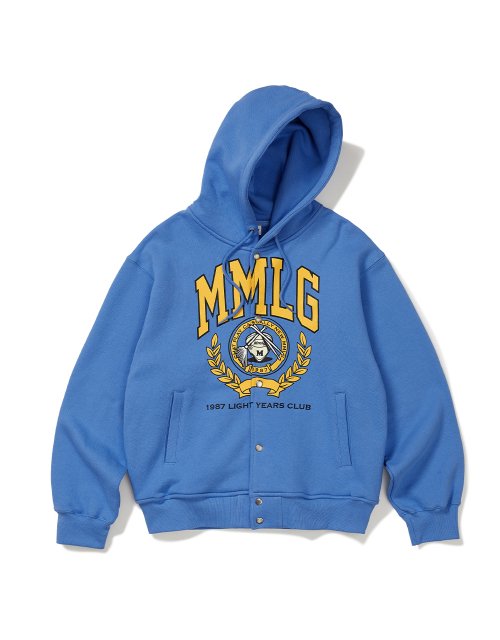 MUSINSA | MMLG [Mmlg] SNAP Hooded Jacket (PARA BLUE)