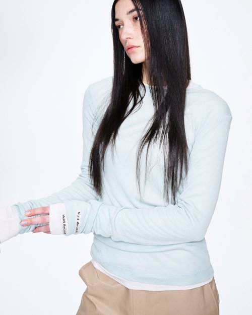 MUSINSA | MARDI MERCREDI DOUBLE LAYERED TOP_MINT IVORY