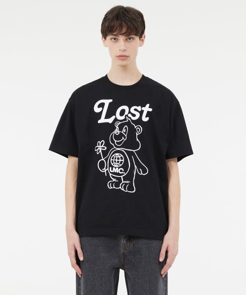 MUSINSA | LMC FLOWER BEAR T-Shirt black