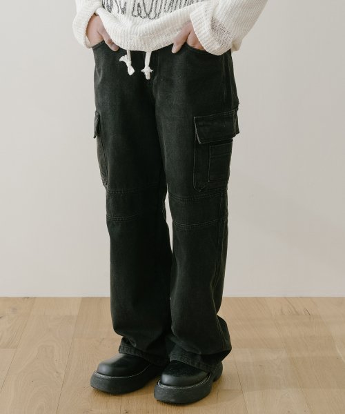 바스틱(VASTIC) 데님 카고 팬츠_블랙 - 사이즈 & 후기 | 무신사