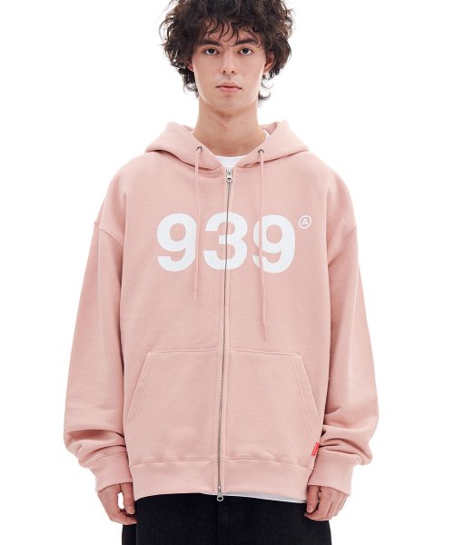 MUSINSA | ARCHIVE BOLD 939 LOGO hooded ZIP-UP (PINK)