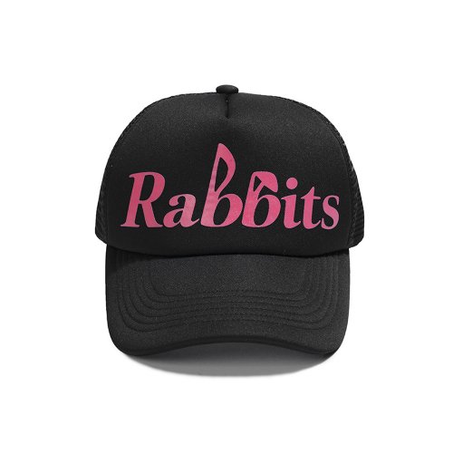 MUSINSA | EXTRAORDINARY RABBITS TRUCKER CAP BLACK