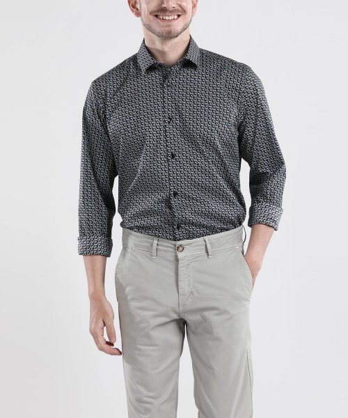 빠니깔레(PANICALE) 슬림핏 세미 캐주얼 패턴 셔츠 [프린트] - 사이즈 & 후기 | 무신사