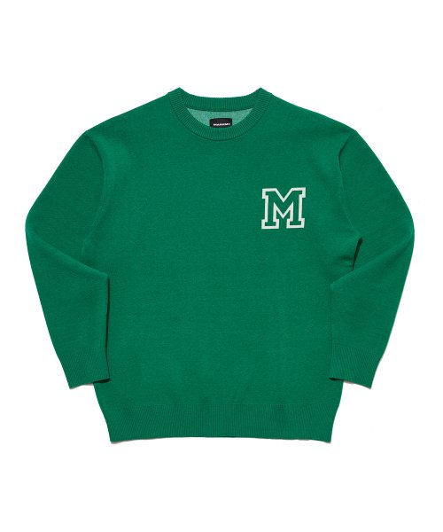 마크엠(MARKM) M LOGO JACQUARD SWEATER GREEN - 사이즈 & 후기 | 무신사