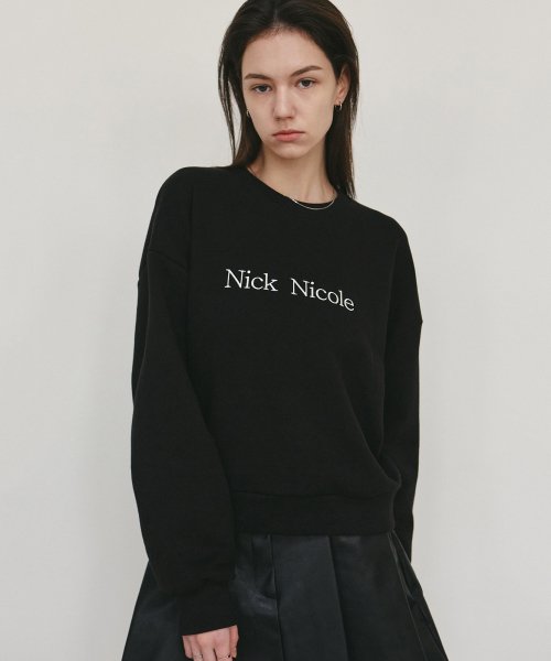 MUSINSA | NICK&NICOLE NICOLE CLASSIC LOGO SWEATSHIRT_BLACK